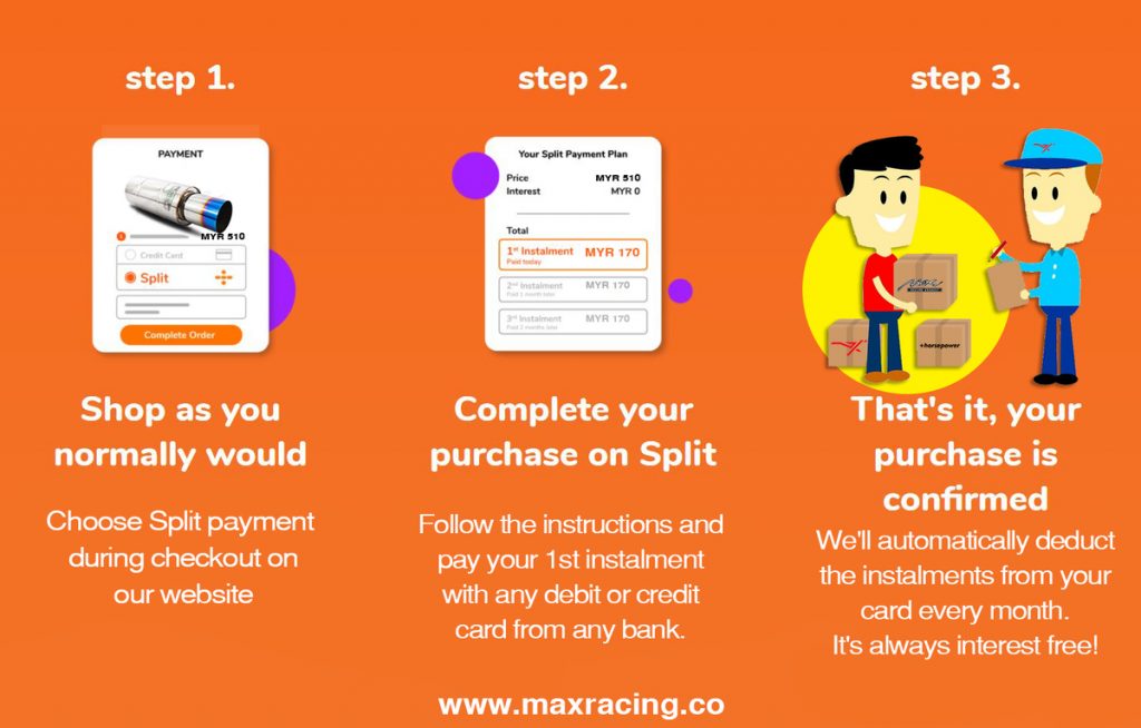 Max Racing Exhaust | How to split the bill in to 3 month instalment ...